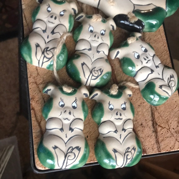 Art | Pigpiglet Clay Glazed Macrame Hanging Art | Poshmark